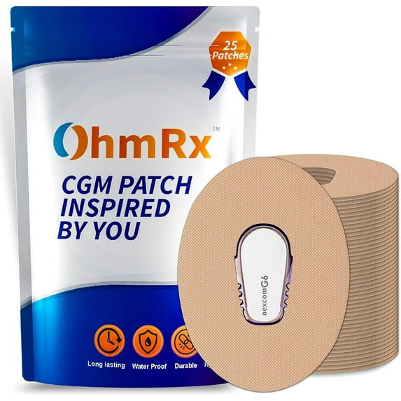 OhmRx Dexcom G6 Adhesive Patches Waterproof FSA/HSA Eligible - Pre Cut ...