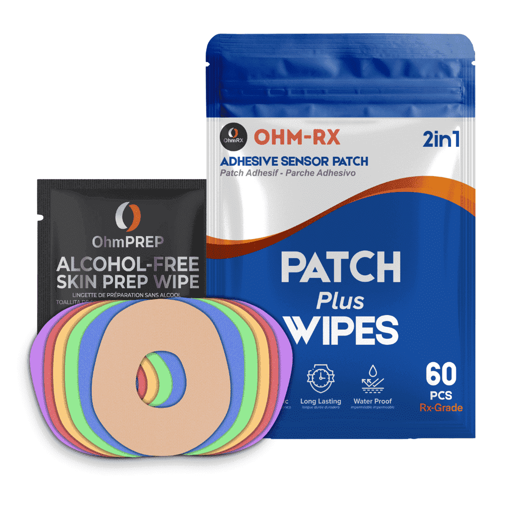 OhmRx Dexcom G7 & Stelo Adhesive Patch + OHM PREP Skin Prep Wipe ...