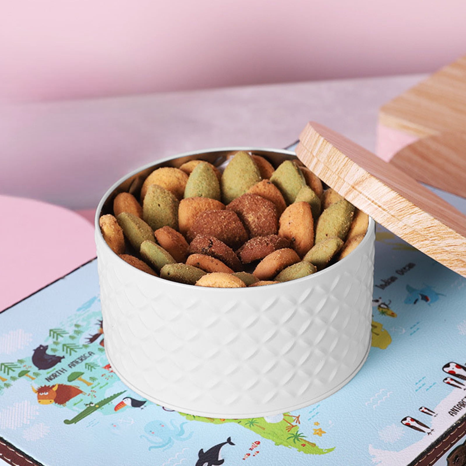 Ohmyroo Classic Metal Biscuit Tin, Multi-Purpose Storage Box for ...
