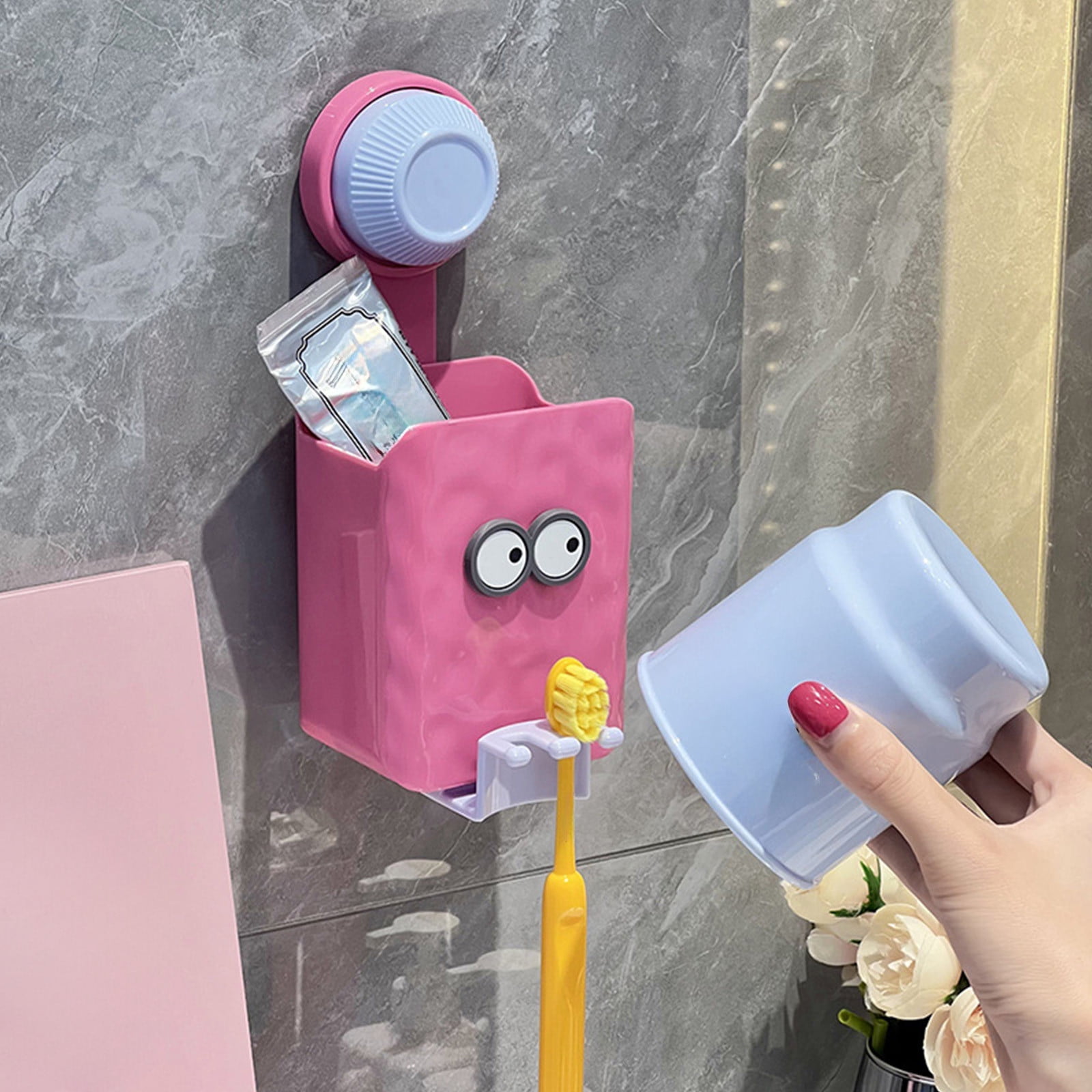 Ohmyroo Novelty Eyeball Design Storage Container, Adhesive Wall-Mount ...