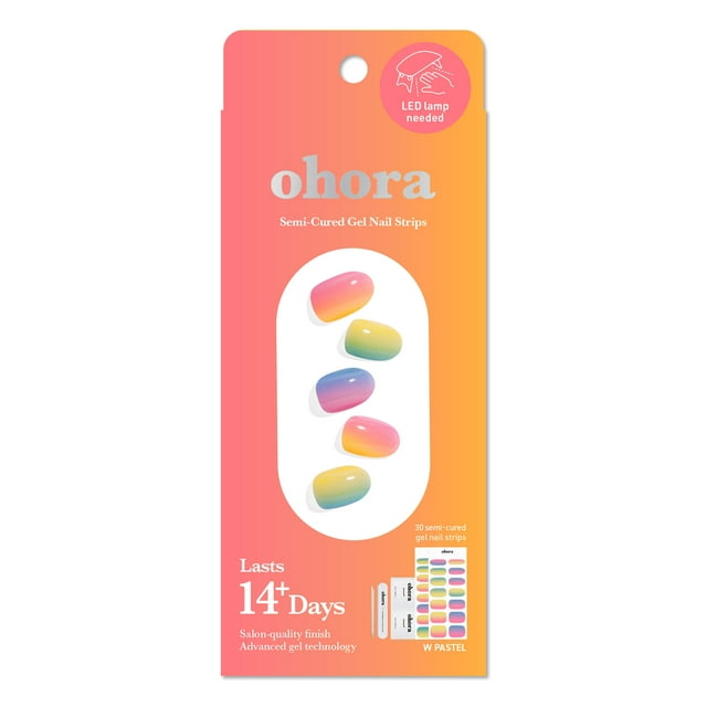 Ohora Semi-Cured Gel Nail Kit, Pastel, 30 Count - Walmart.com