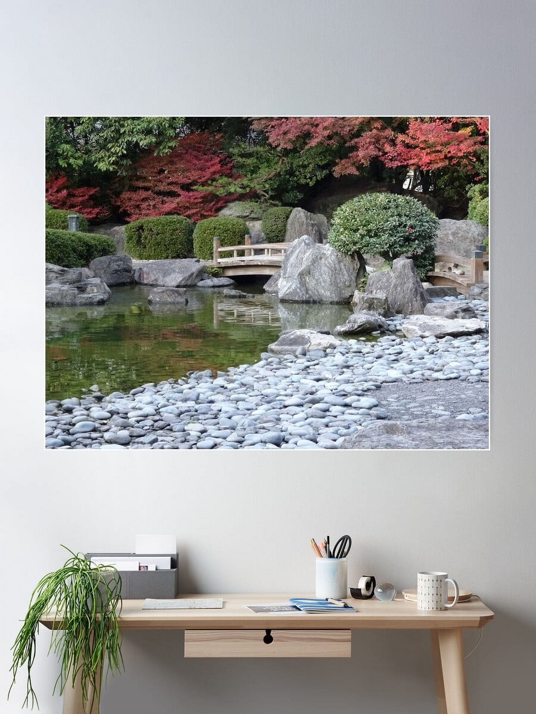 Ohori Koen Bridge In Fukuoka Japan Poster Wall Art, Modern Wall Decor ...
