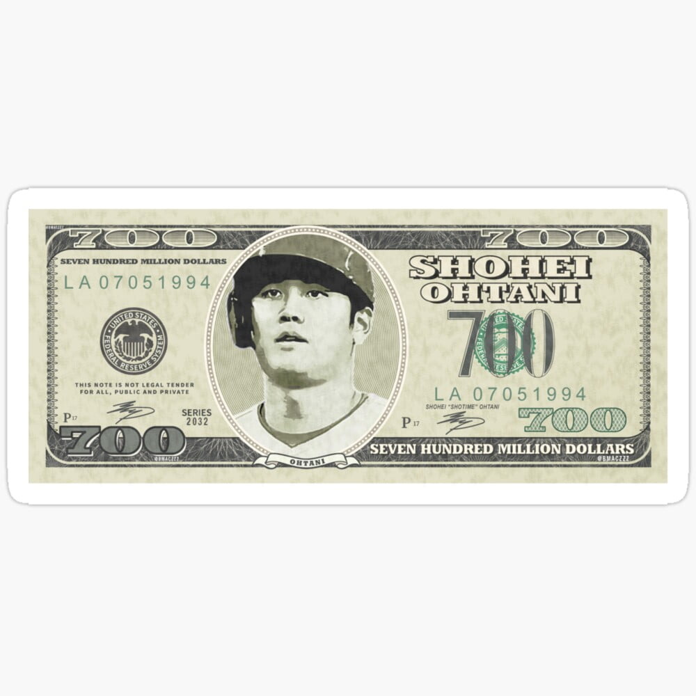 Ohtani Bucks - 700 Million Dollars Sticker Baseball Sticker, Football ...