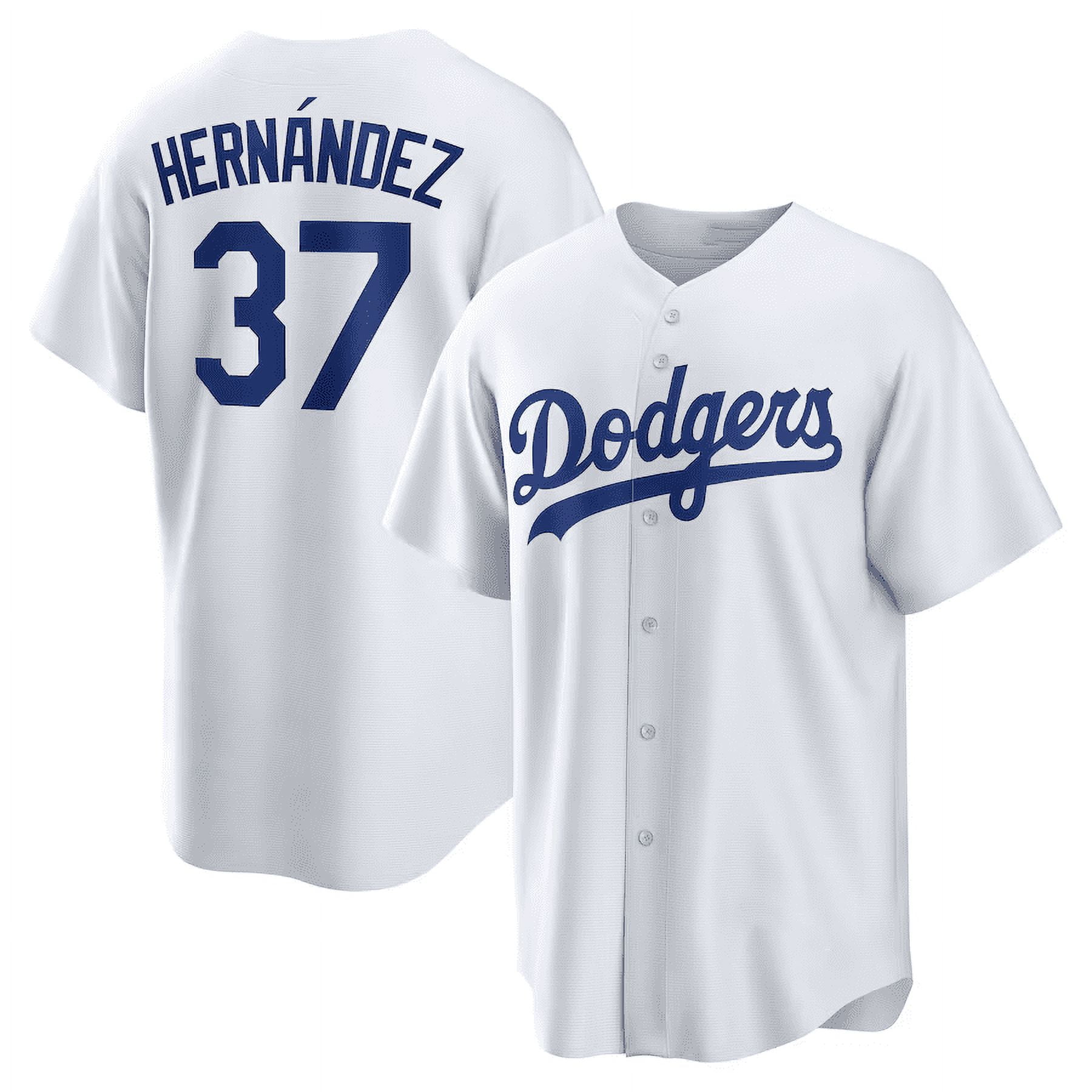 Dodgerss Men's Home Limited Teoscar Hernandez#37 Fans short sleeve Game ...