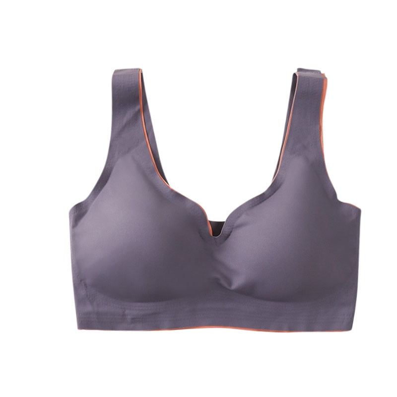 Ohufall Everyday Bras for Women Seamless V Neck Push up Tank Bras ...