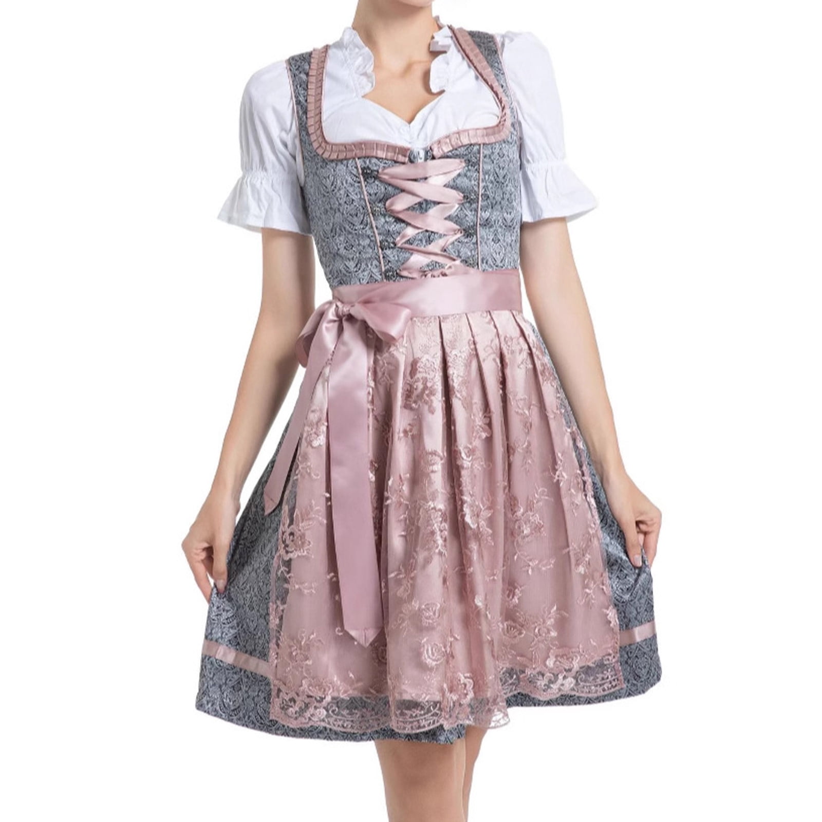 Ohufall Oktoberfest Outfits for Women Fashion Short Sleeve A-Line ...