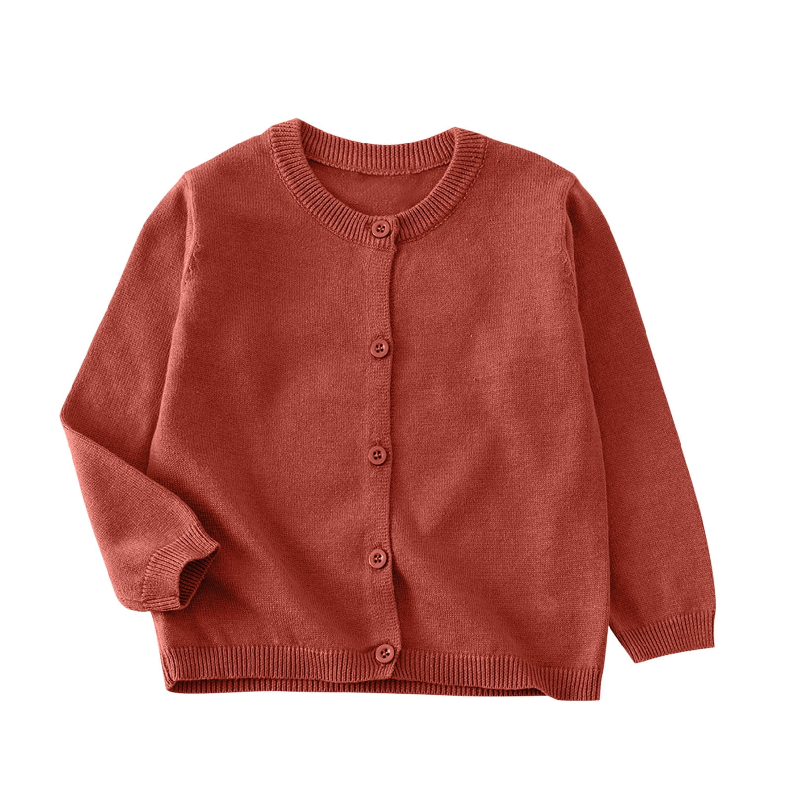 Ohufall Toddler Girls Cardigan Sweater 2-10 Years, Kids Cute Solid ...