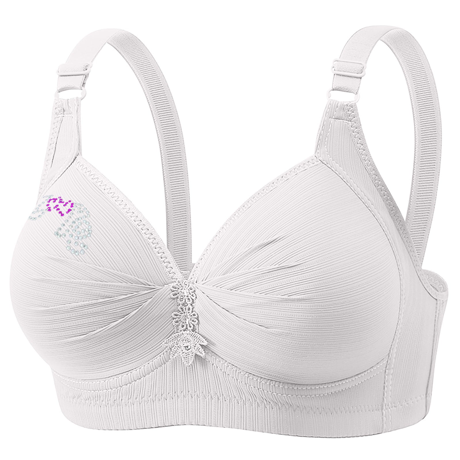 Ohufall Wirefree Bras for Women ,Plus Size Adjustable Shoulder Straps ...