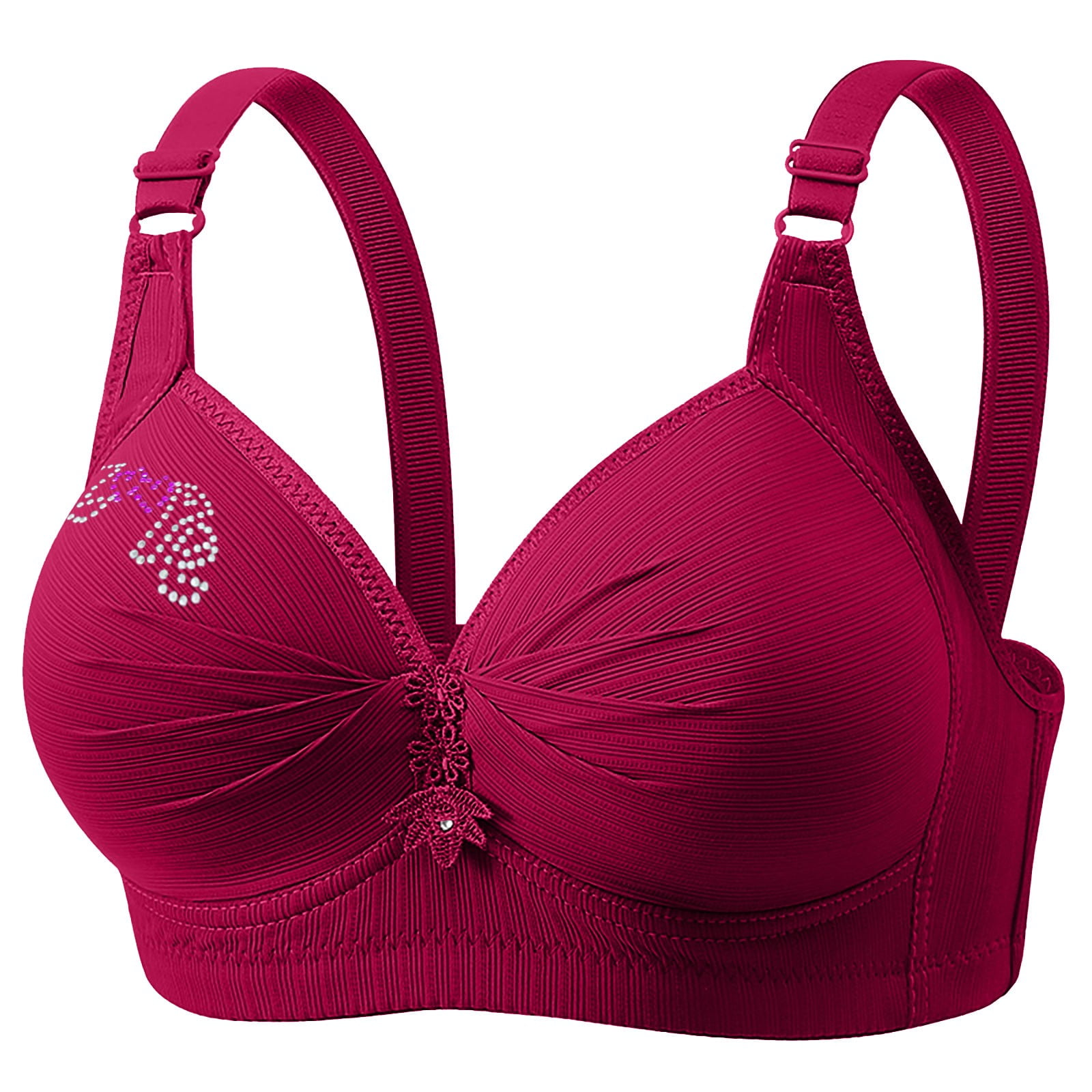 Ohufall Wirefree Bras for Women ,Plus Size Adjustable Shoulder Straps ...