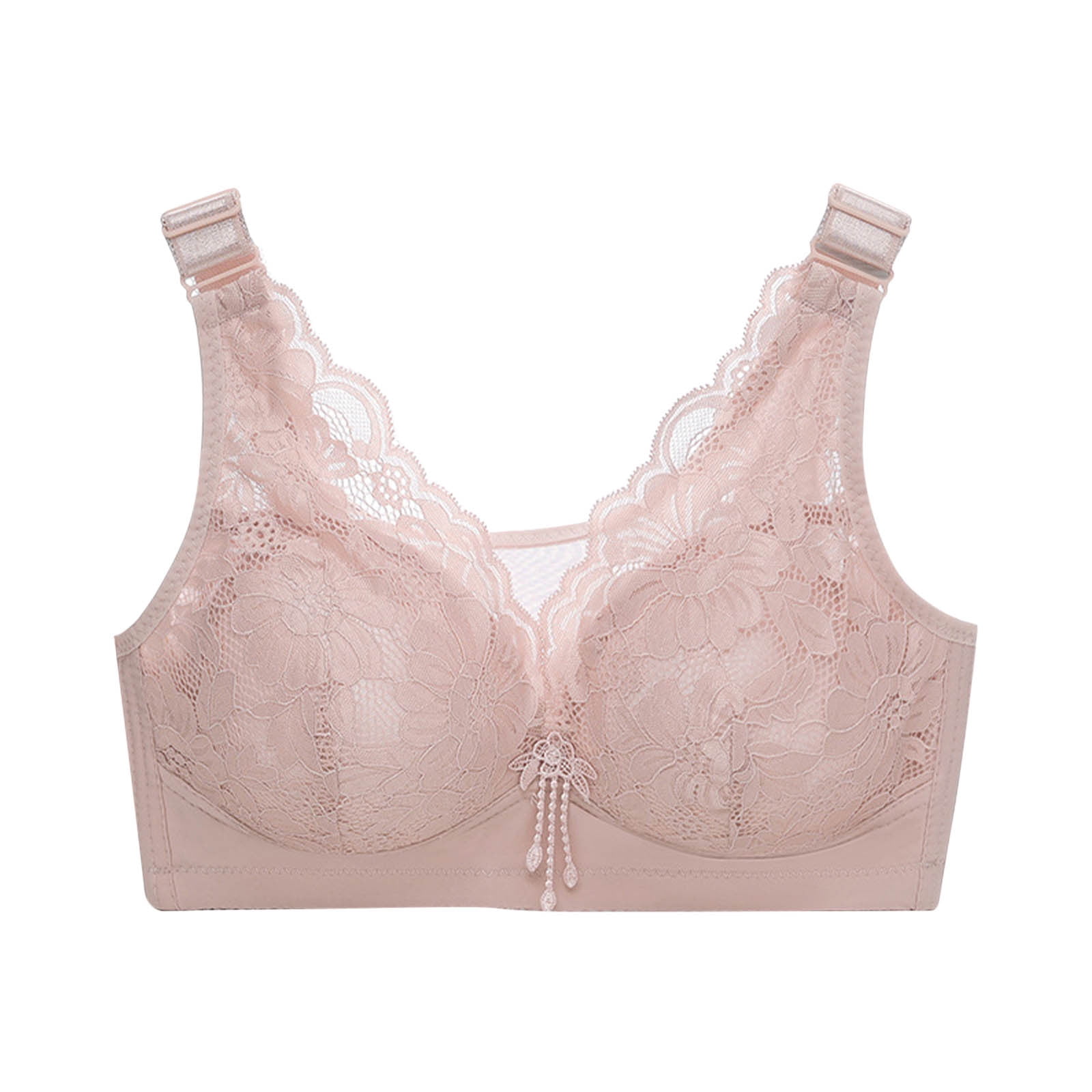 Ohufall Wireless Bras for Women No Underwire Comfort Lace Bras Full ...