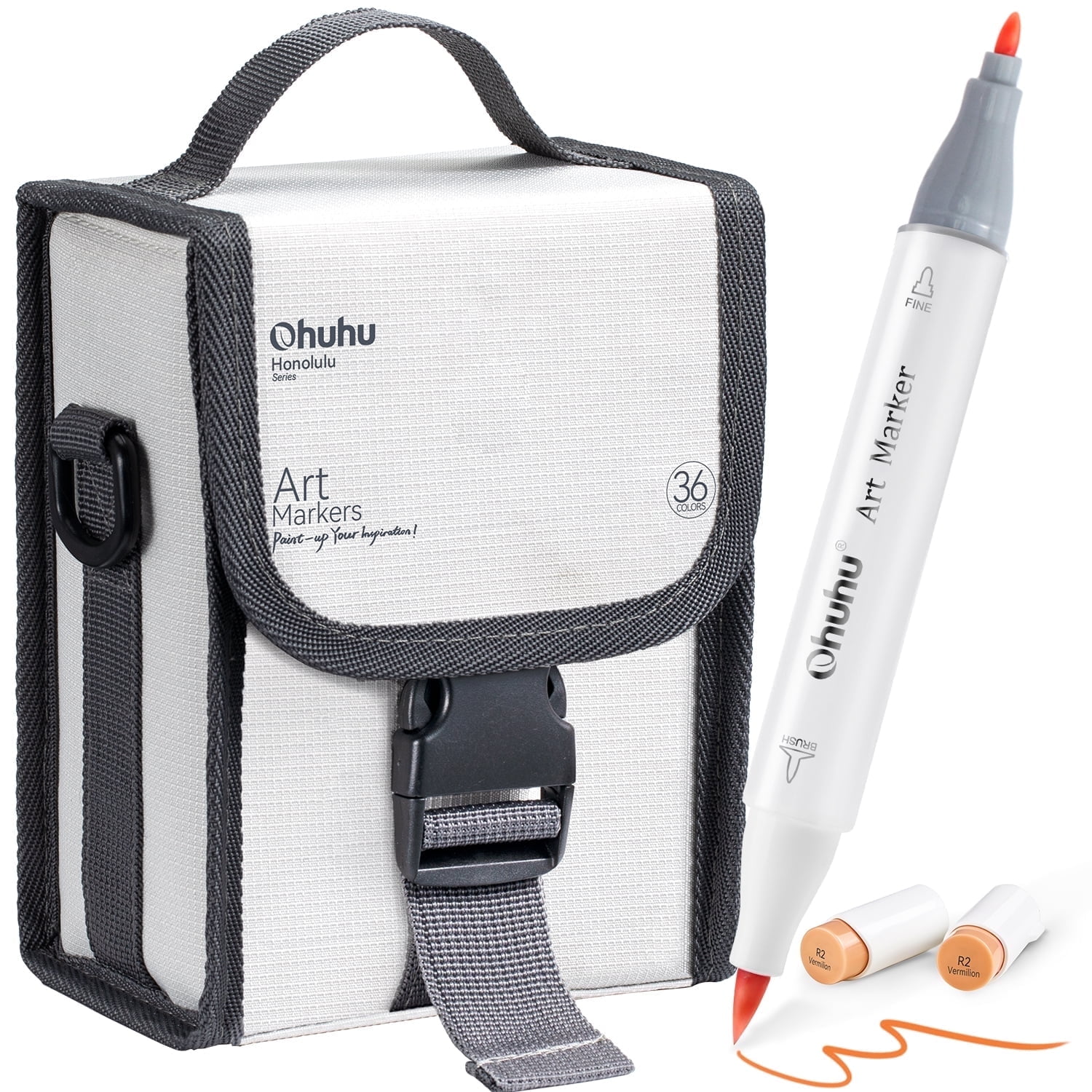 Ohuhu 36 Skin-Tone Colors Brush-and-Fine Alcohol-Based Markers + 1 ...