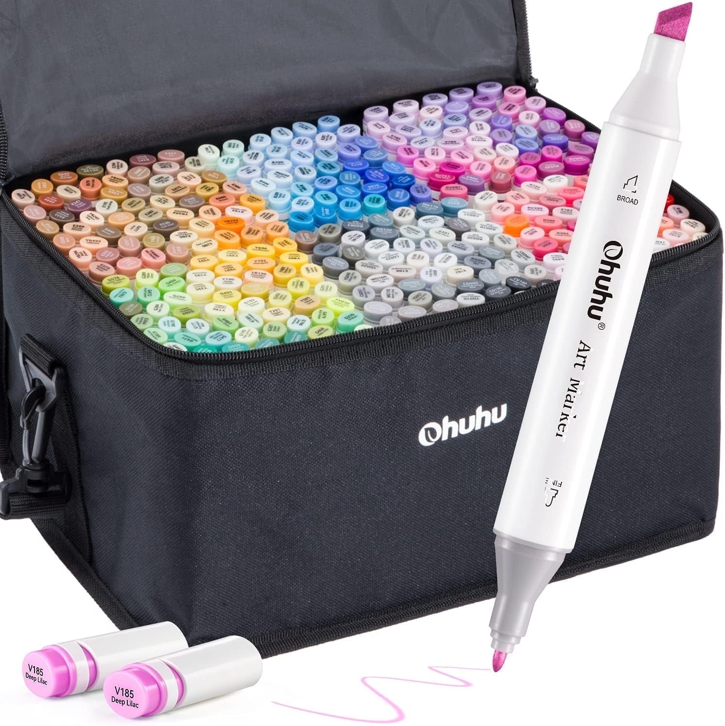 Ohuhu Alcohol Markers 320 Colors - Chisel & Fine Double Tipped Art ...