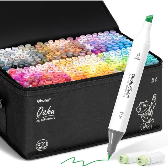 Ohuhu Markers 320 Colors - Art decor for office retail - Walmart ...