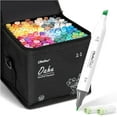 Ohuhu Alcohol Markers Chisel & Fine Dual Tips - 100 Colors - Oahu ...