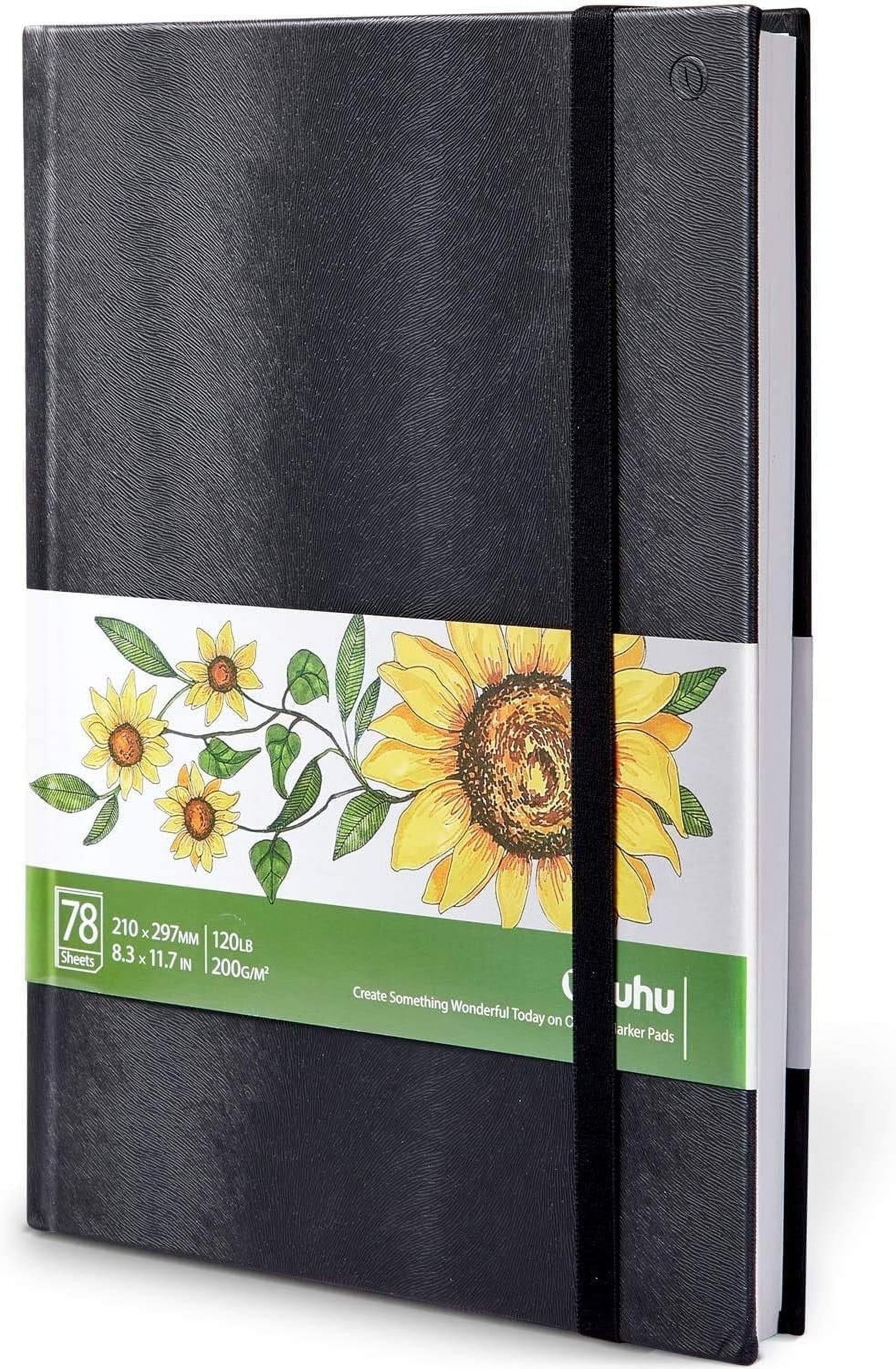Ohuhu Sketchbook Marker Paper Pad, 8.3"x11.7", 78 Sheets, Hardcover for ...