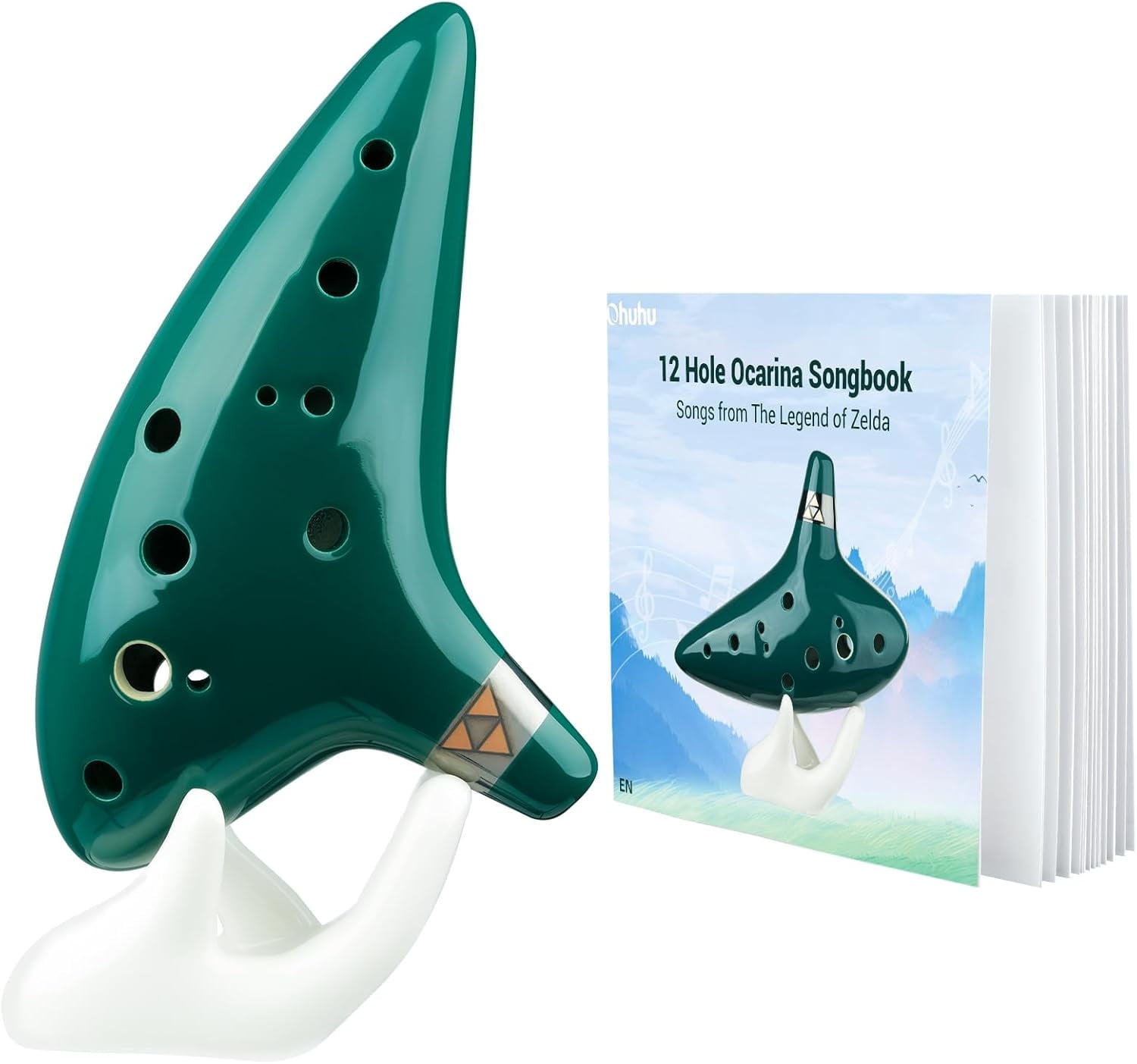 Ohuhu Zelda Ocarina with Song Book - 12 Hole Alto C Zelda Ocarina Play ...