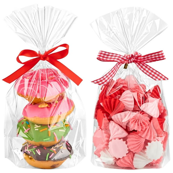 Ohuimrt 100 Pack 6 AIF9 x 9 x 2.4 Inch Bottom Gusset Cellophane Bags ...