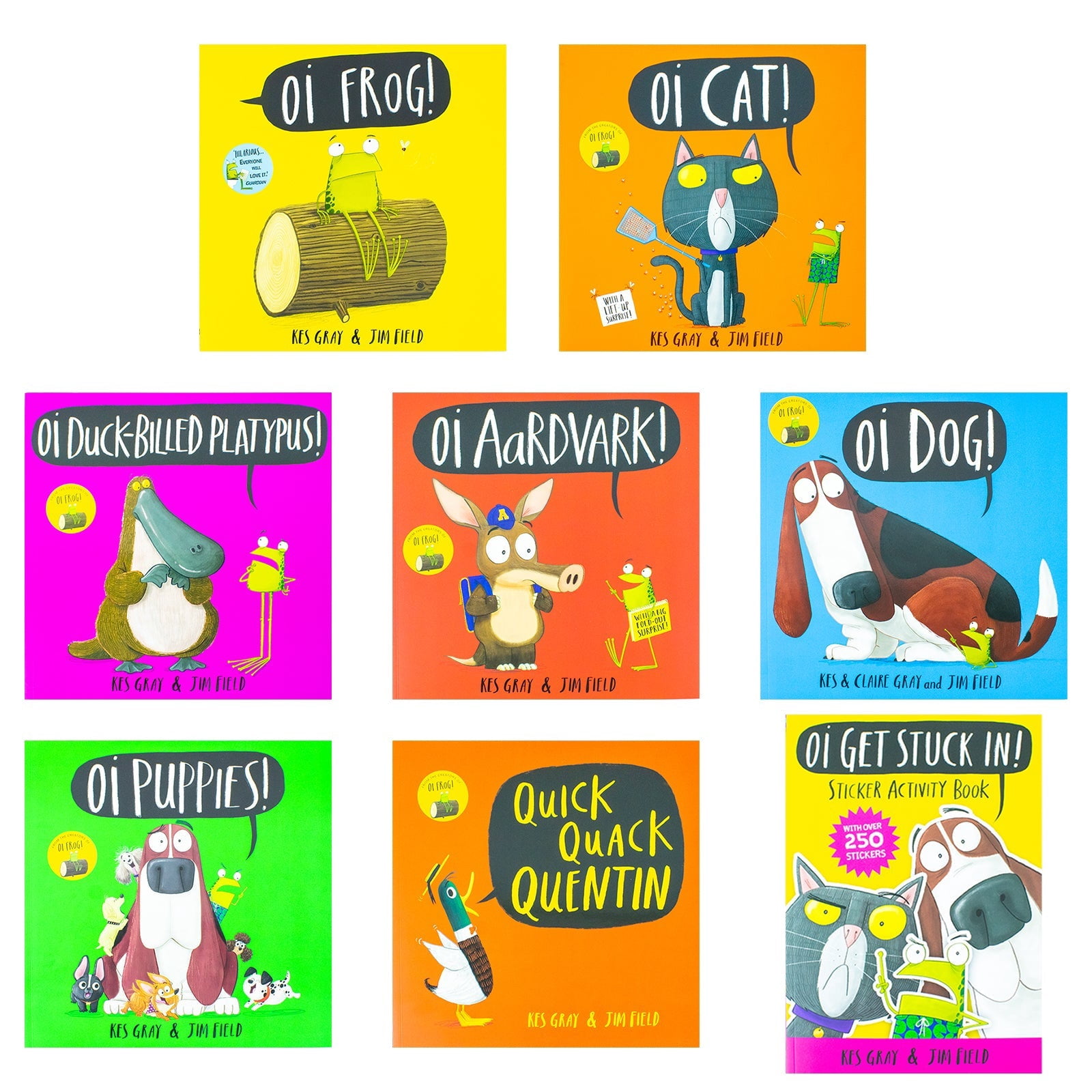 Oi Frog and Friends 8 Books Collection Set By Kes Gray (Oi Frog!, Oi ...