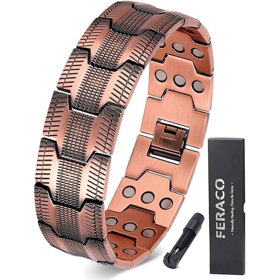Oiduwi Copper Magnetic Bracelets for Men, 99.99% Pure Copper Bracelet ...