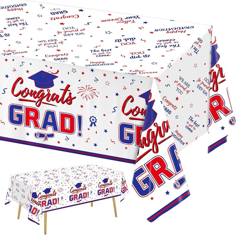Oigco Graduation Decorations Congrats Grad Graduation Tablecloth for ...