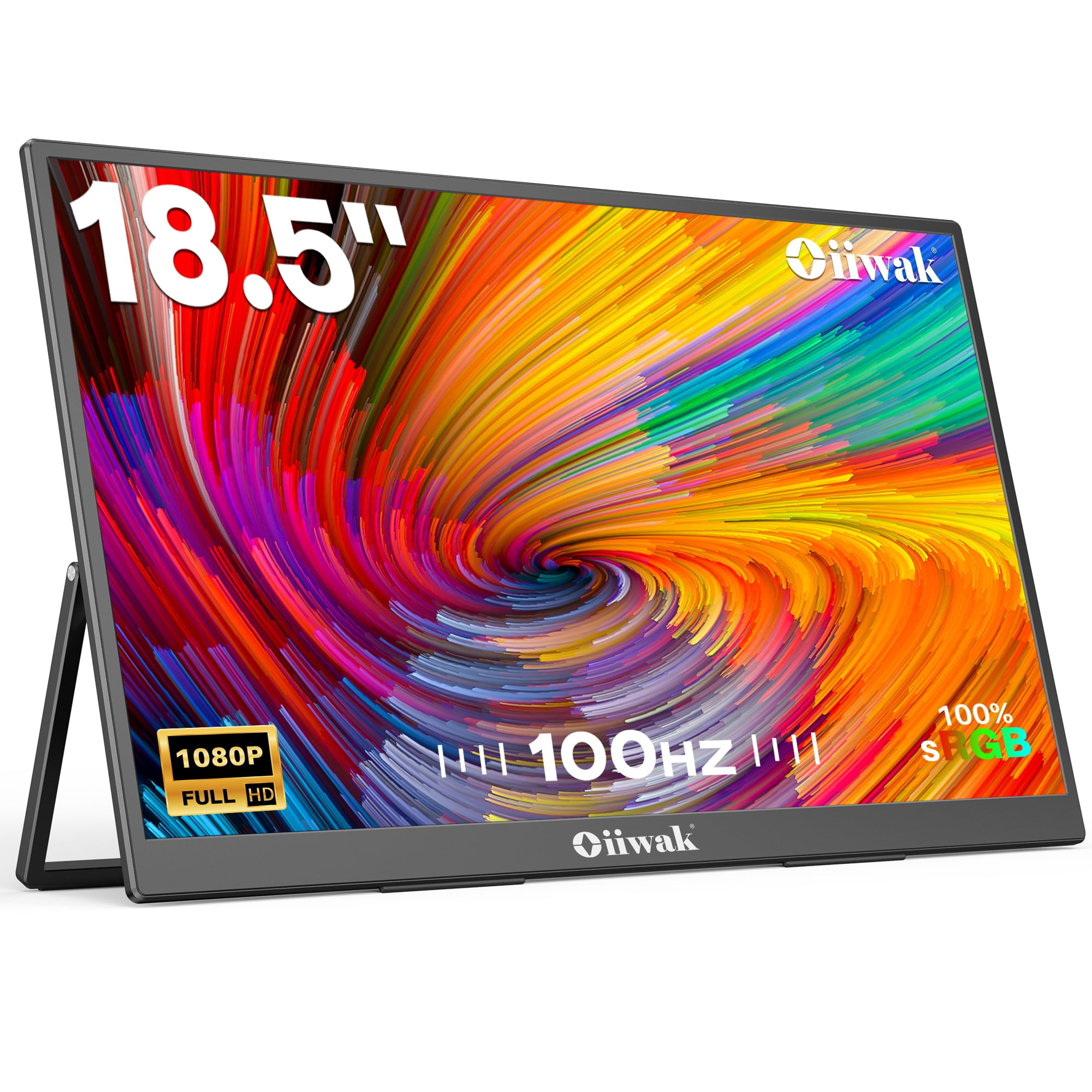 Oiiwak 18.5" 100HZ 1080P IPS Video Monitor Display, Dual Speakers ...