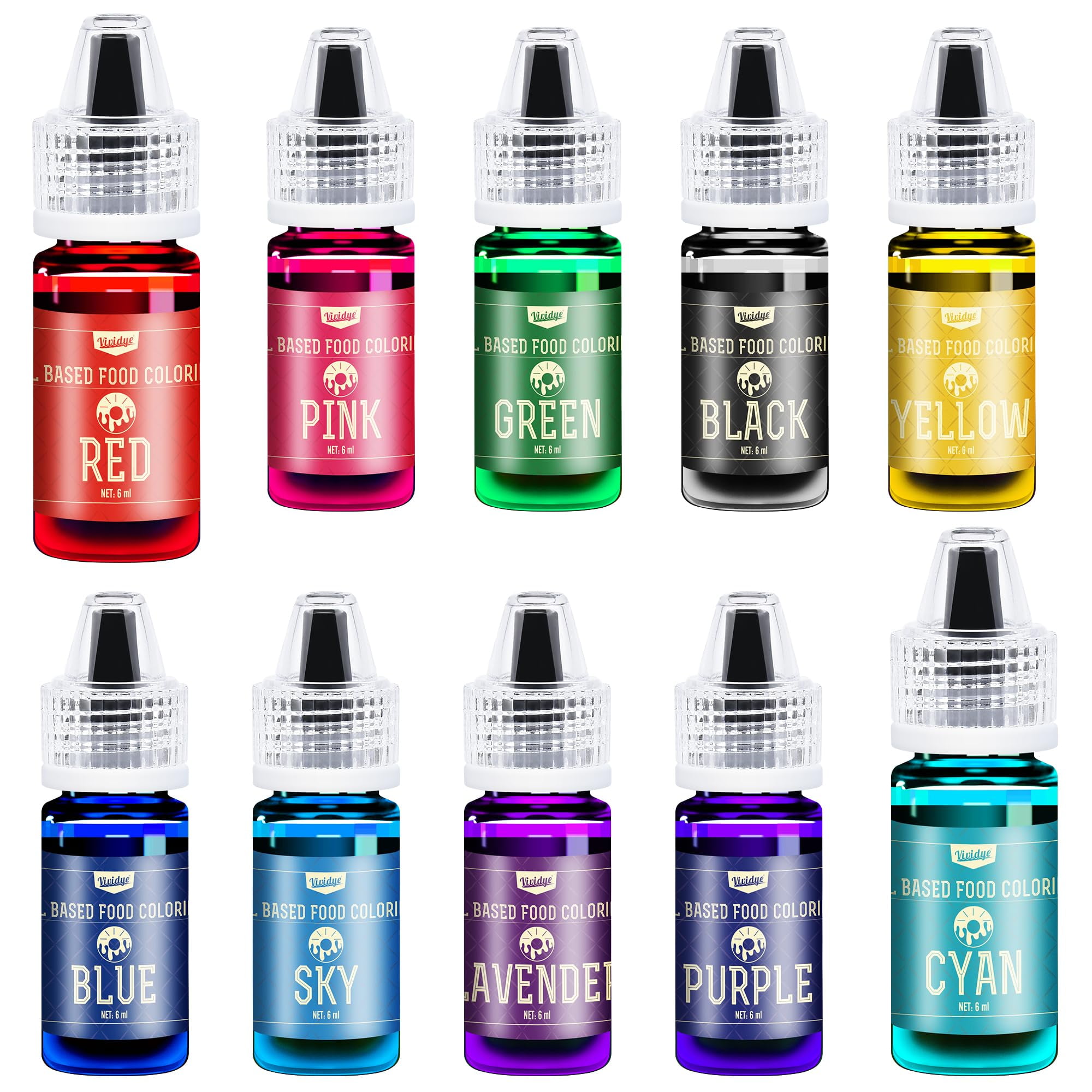 Oil Based Food Coloring for Chocolate SMR- 10 Colors Fat Soluble Food ...