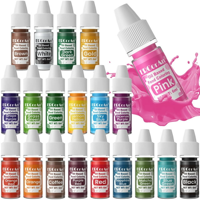 Oil Based Food Coloring DEF29 for Chocolate - 20 Colors Upgraded Food ...