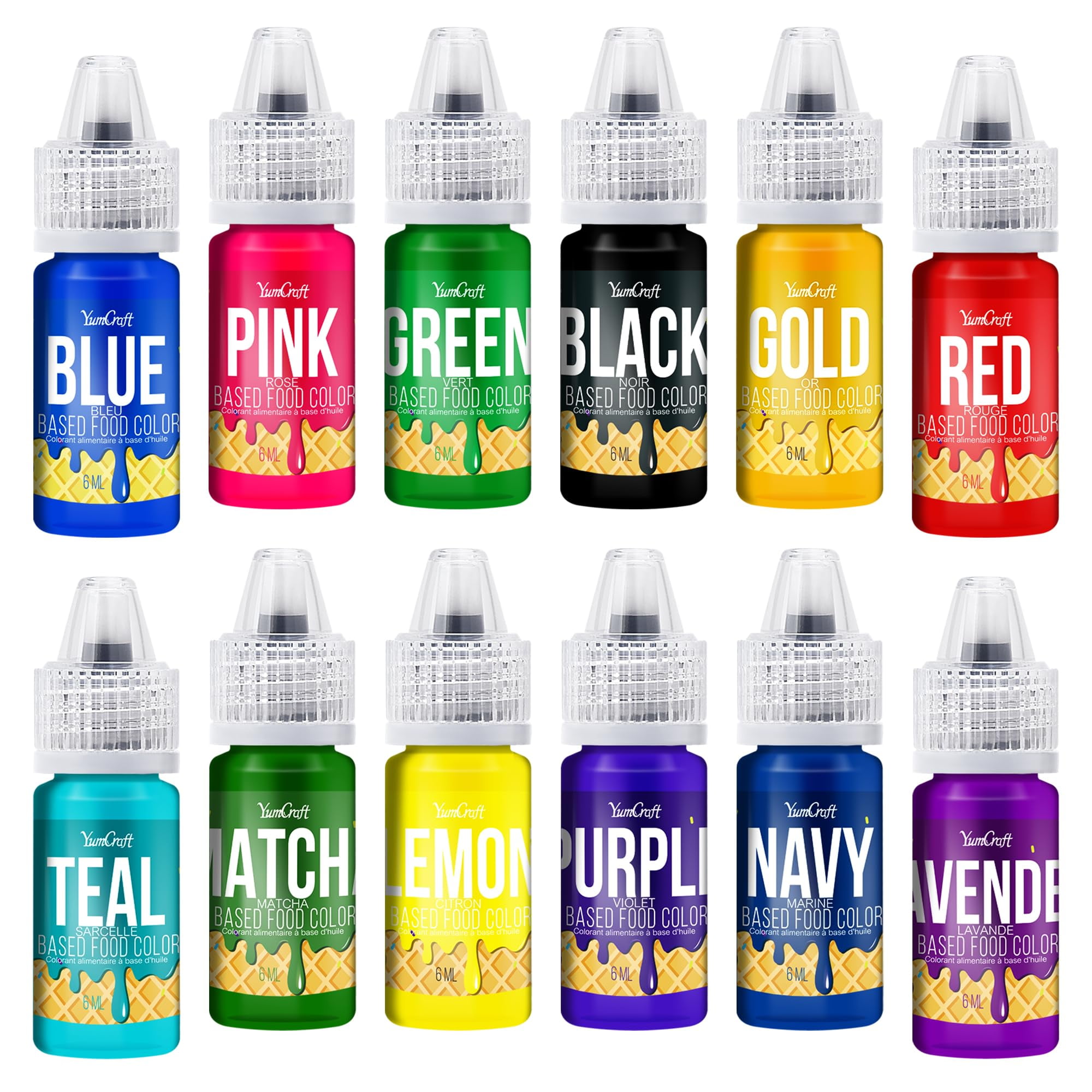 Oil Based Food Coloring GGA1 for Chocolate - 12 Color Food Coloring for ...