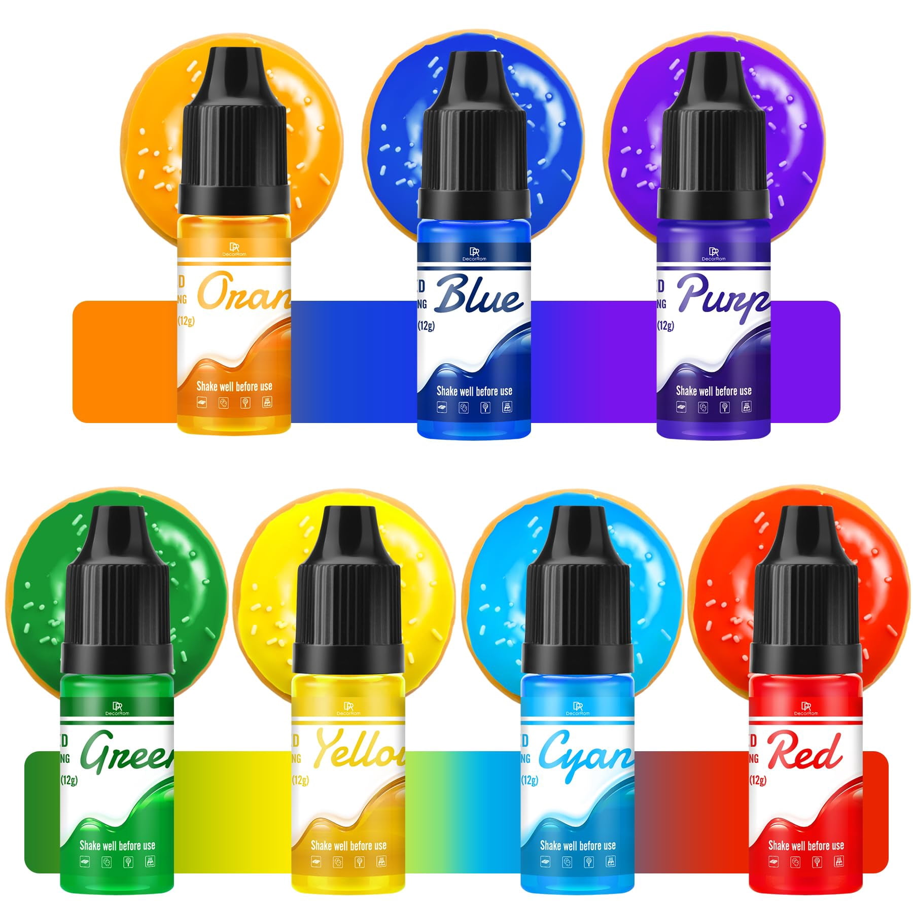 Oil Based Food SCH4 - Rainbow Fat Soluble Food Set for Chocolate, Candy ...