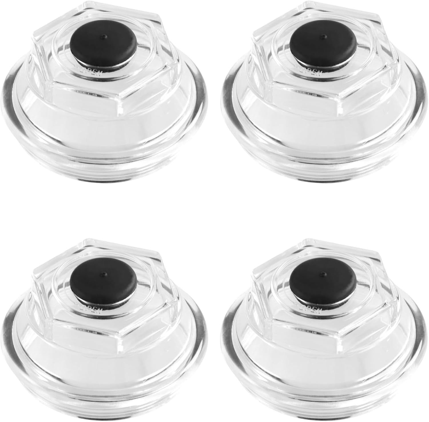 Oil Bath Dust Caps 3.5" 12 Thread Trailer Axle Plastic Cover Compatible ...