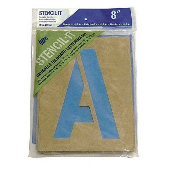 DURO-Stencil It Reusable Large 8 Inch Letter Set for Drawing and ...