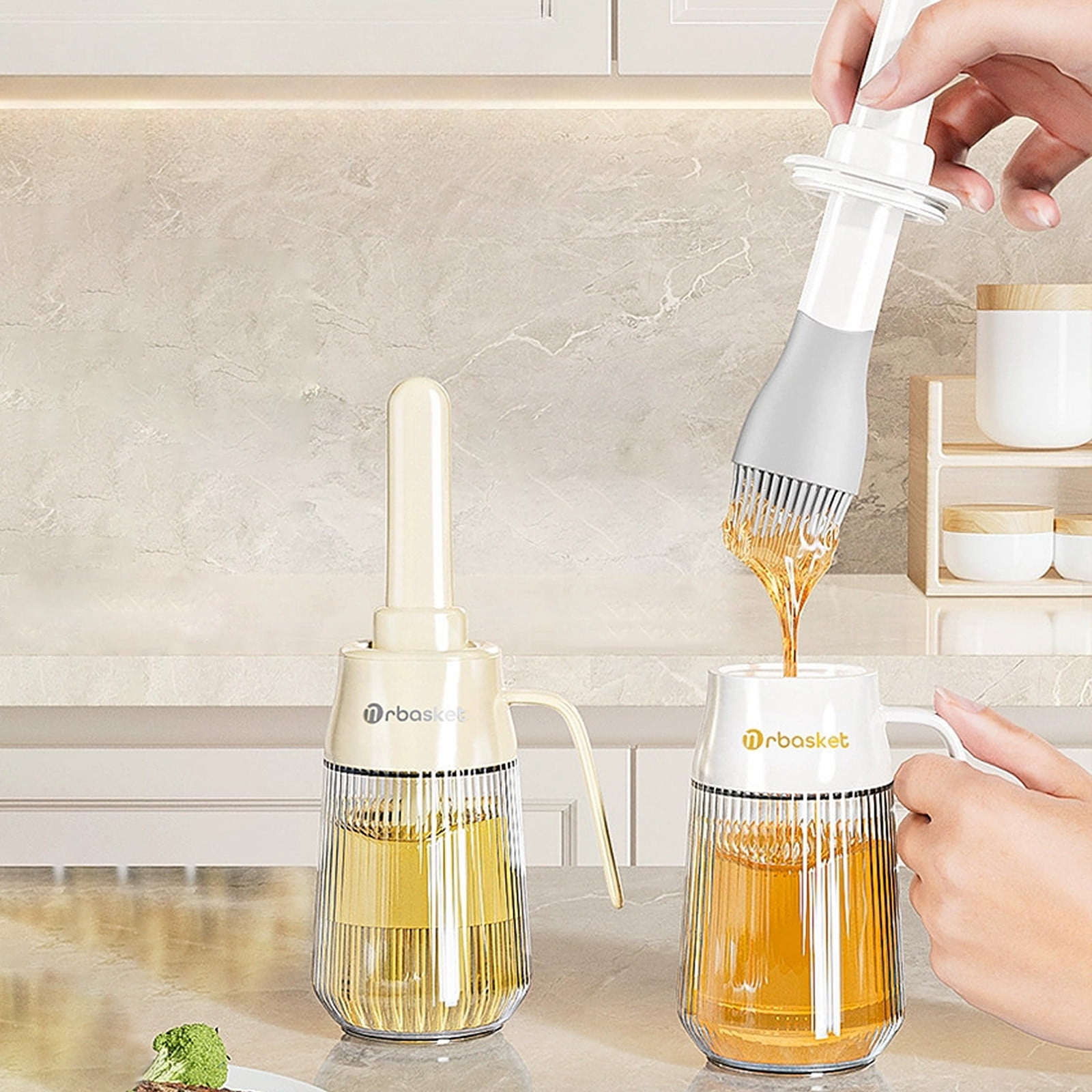 Oil Brush Bottle Glass Cooking Dispenser | High Temperature Resistant ...