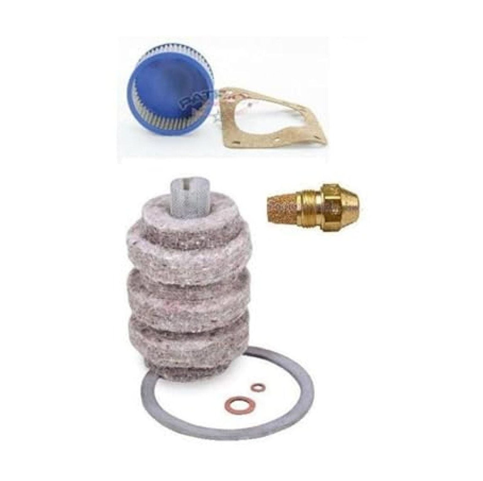 Oil Burner Tune Up Kit 0.65 GPH - 80° Nozzle, 1A-30 Wool Filter & Pump ...