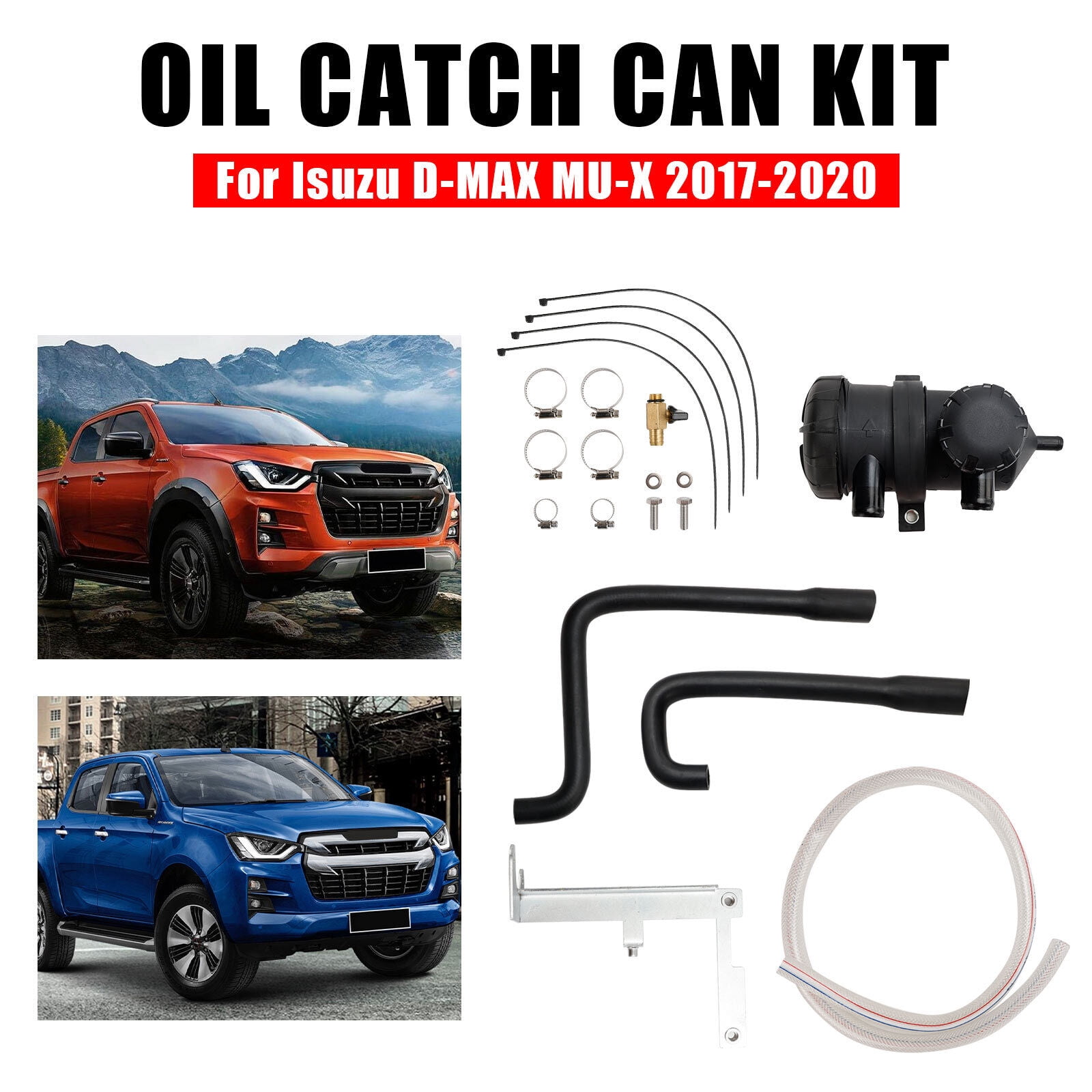 Oil Catch Can Kit OS-PROV-25 For Isuzu D-MAX MU-X 2017-2020 3.0L TD ...