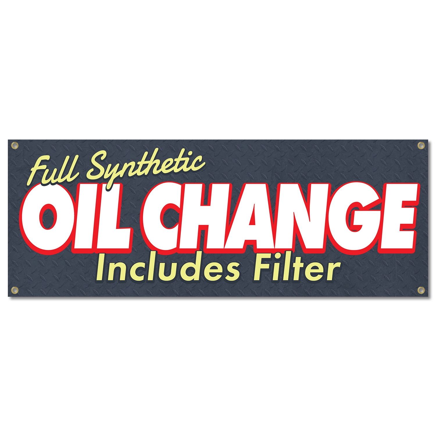 Oil Change | 18" X 48" Banner | Outdoor Vinyl Sign With Grommets ...