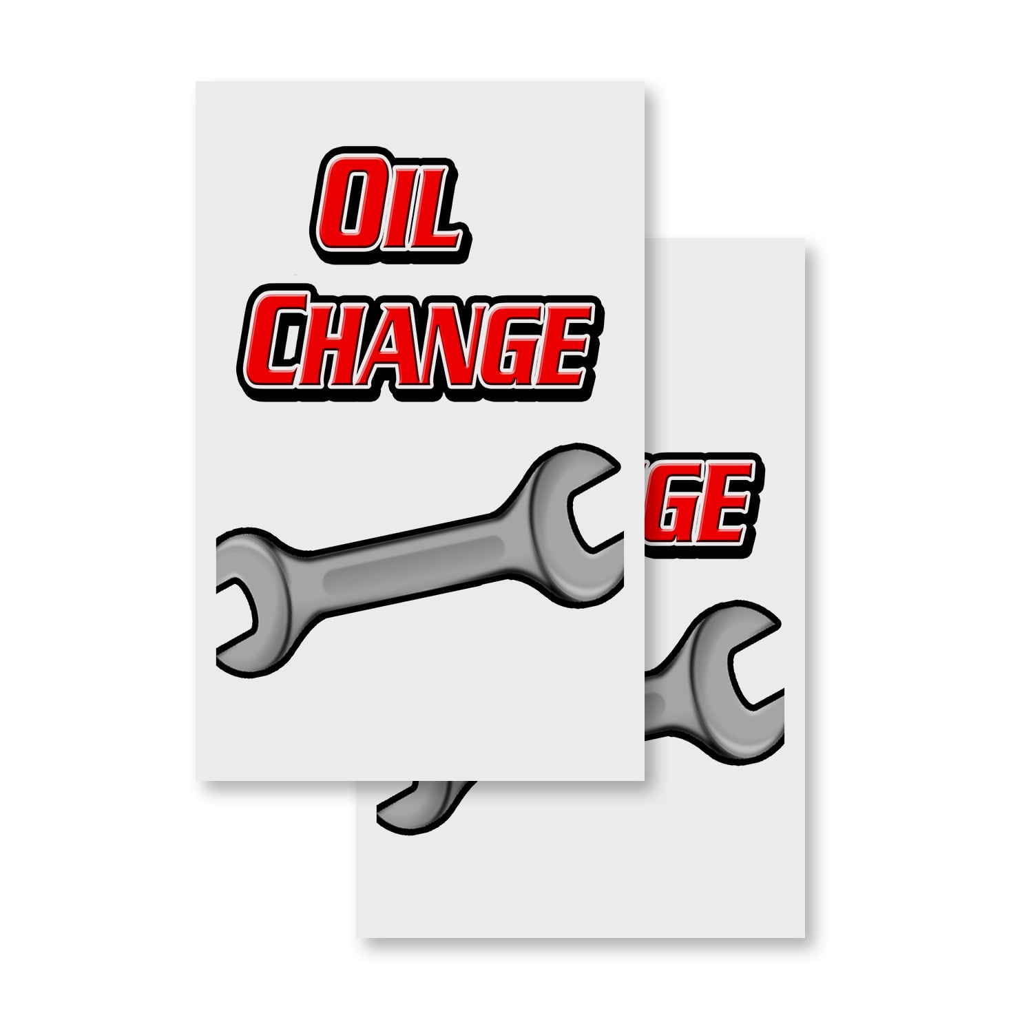 Oil Change (2-PACK) 24" x 36" Vinyl Decals | Sign Insert Peel & Stick ...