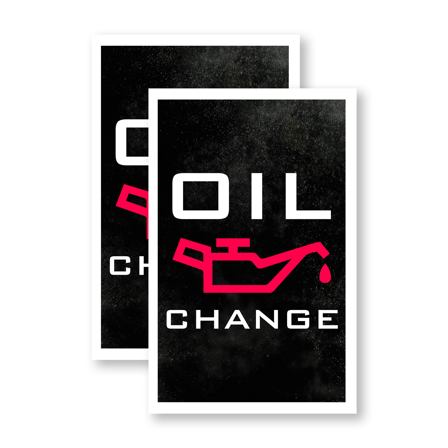 Oil Change (2-Pack) 24 Inch x 36 Inch Vinyl Decals | Sign Insert Peel ...