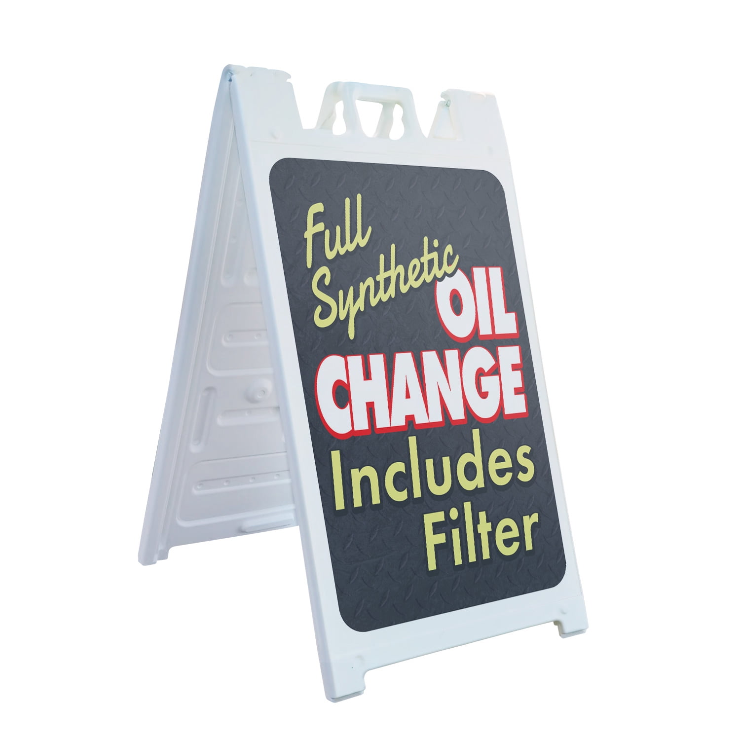 Oil Change 24" x 36" Double Sided A-Frame Sidewalk Sign, Includes 2 ...