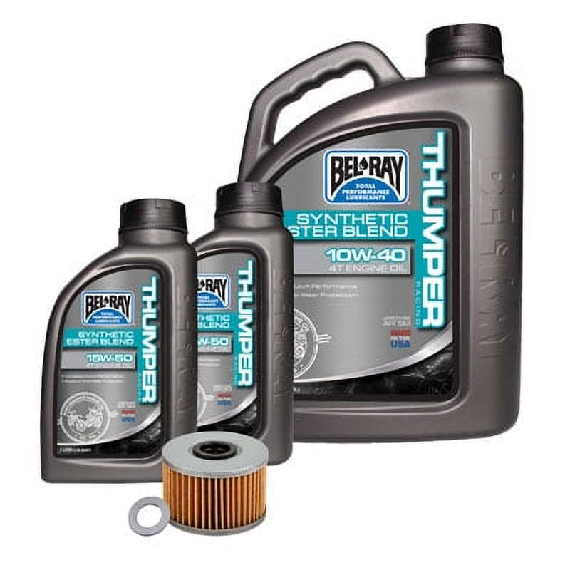 Oil Change Kit Bel-Ray Thumper Synthetic Blend 10W-40 for Honda Talon ...