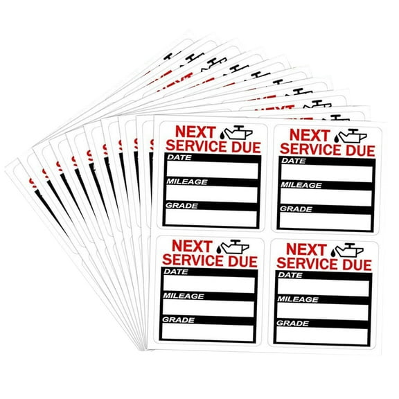 Oil Change Reminder Stickers For Windshield