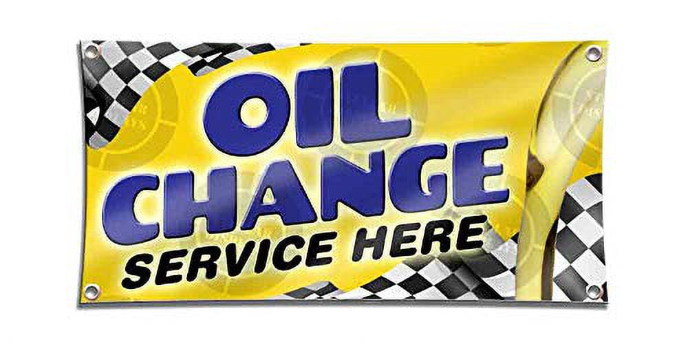 Oil Change Service HERE (4ft X 8ft) Mechanic Automotive Open Sign Shop ...