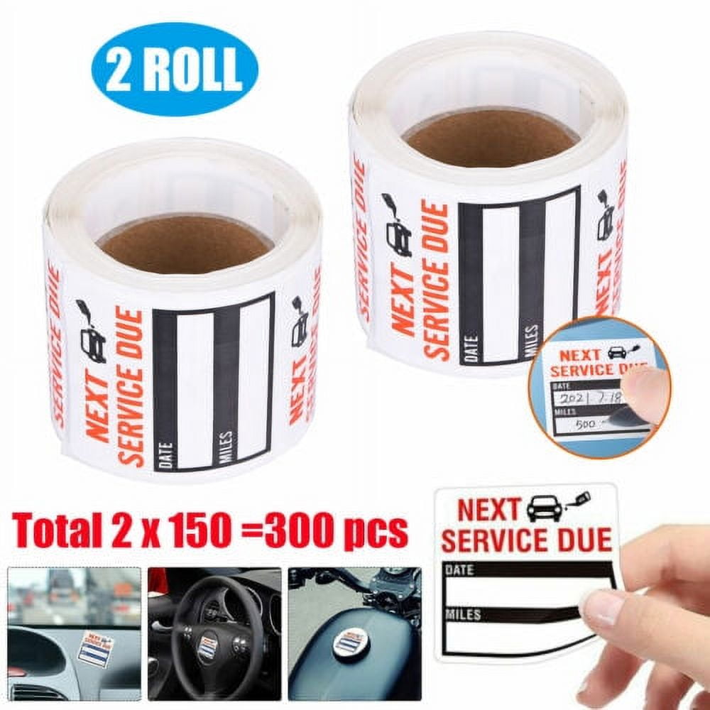 Oil Change Service Reminder Stickers Clear Window Lite Sticker Pack 2 ...