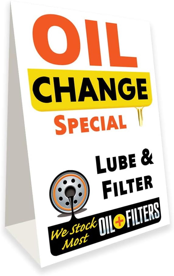 Oil Change Special Economy A-Frame Sign 2 Feet Wide by 3 Feet Tall ...
