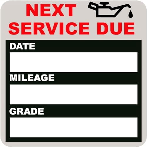 Oil Change Stickers Static Cling, 120pcs 2x2 Inches Oil Change Reminder ...