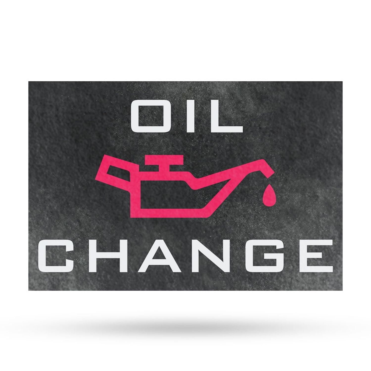 Oil Change Vinyl Decal 18 Inch x 24 Inch Weatherproof Heavy-Duty ...