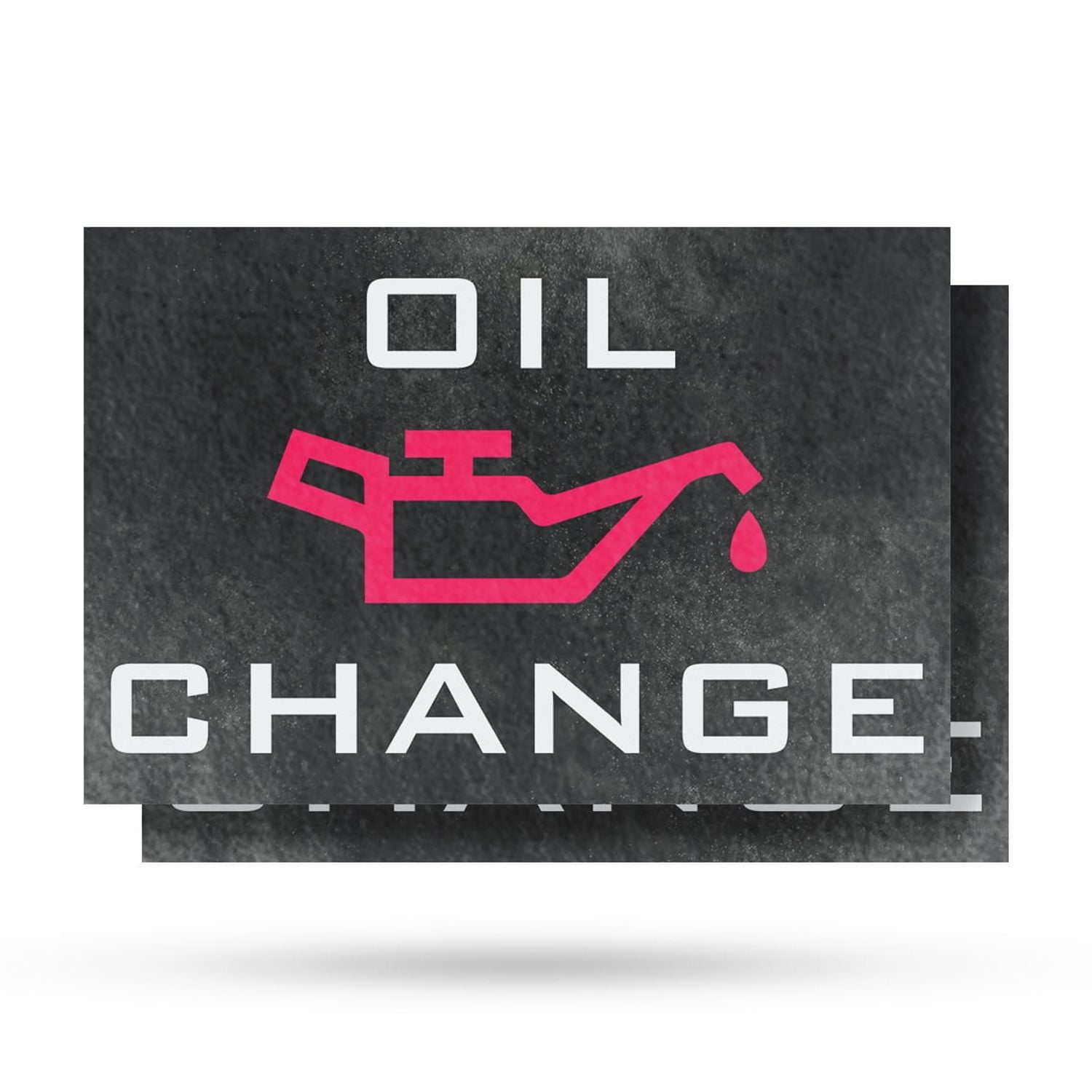 Oil Change Vinyl Decal 2 Pack of 18 Inch x 24 Inch Weatherproof Heavy ...