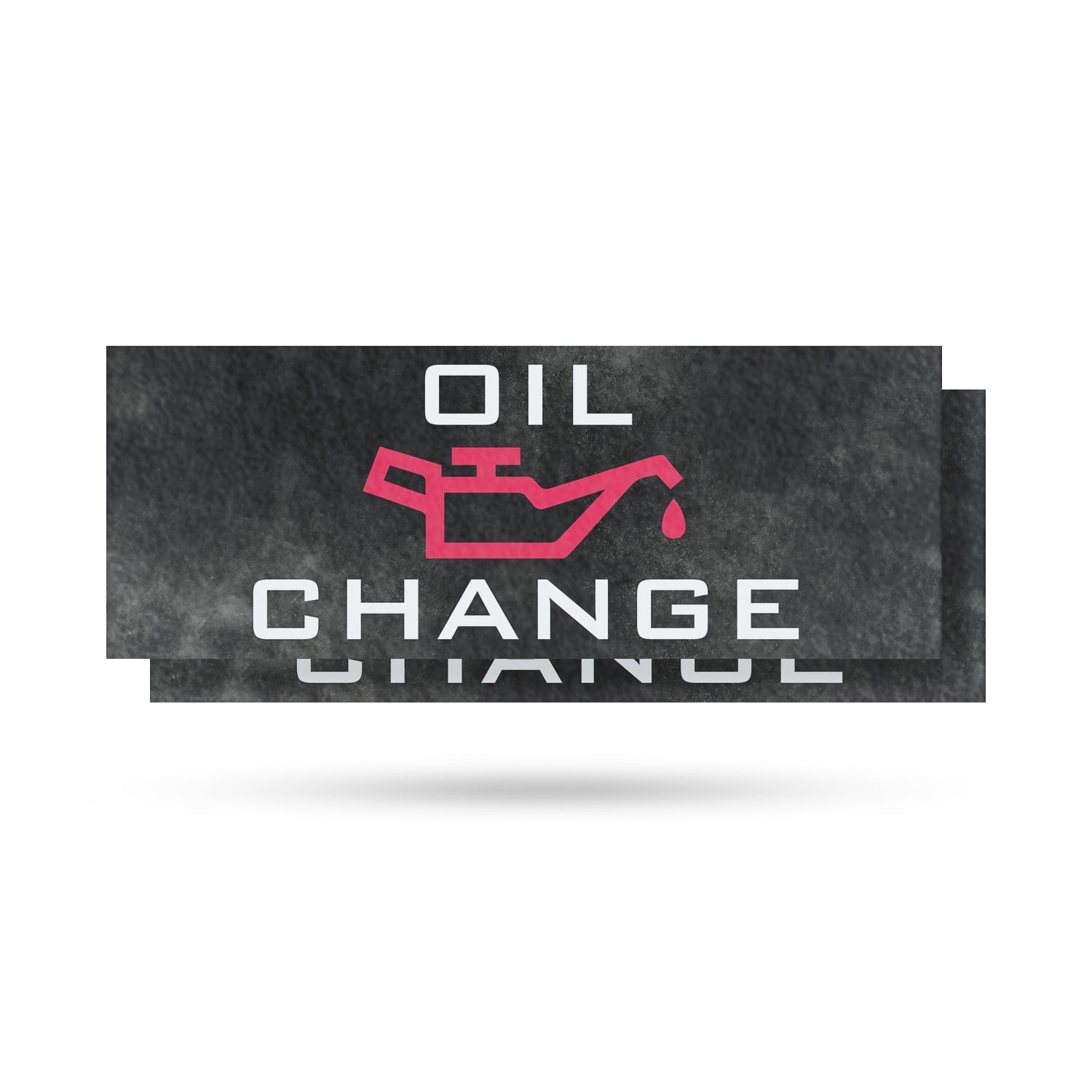 Oil Change Vinyl Decal 2 Pack of 24 Inch x 9 Inch Weatherproof Heavy ...
