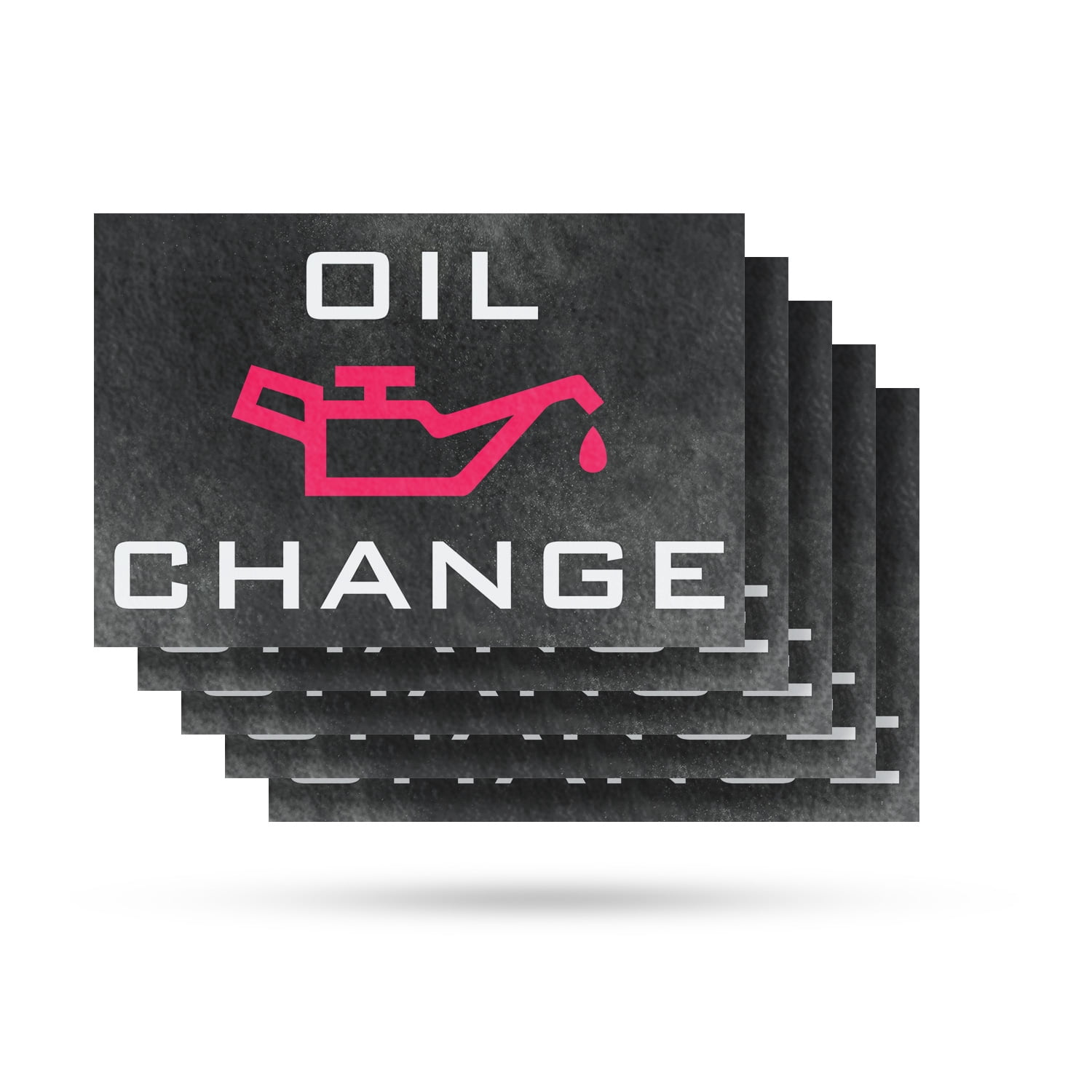 Oil Change Vinyl Decal 5 Pack of 18 Inch x 24 Inch Weatherproof Heavy ...