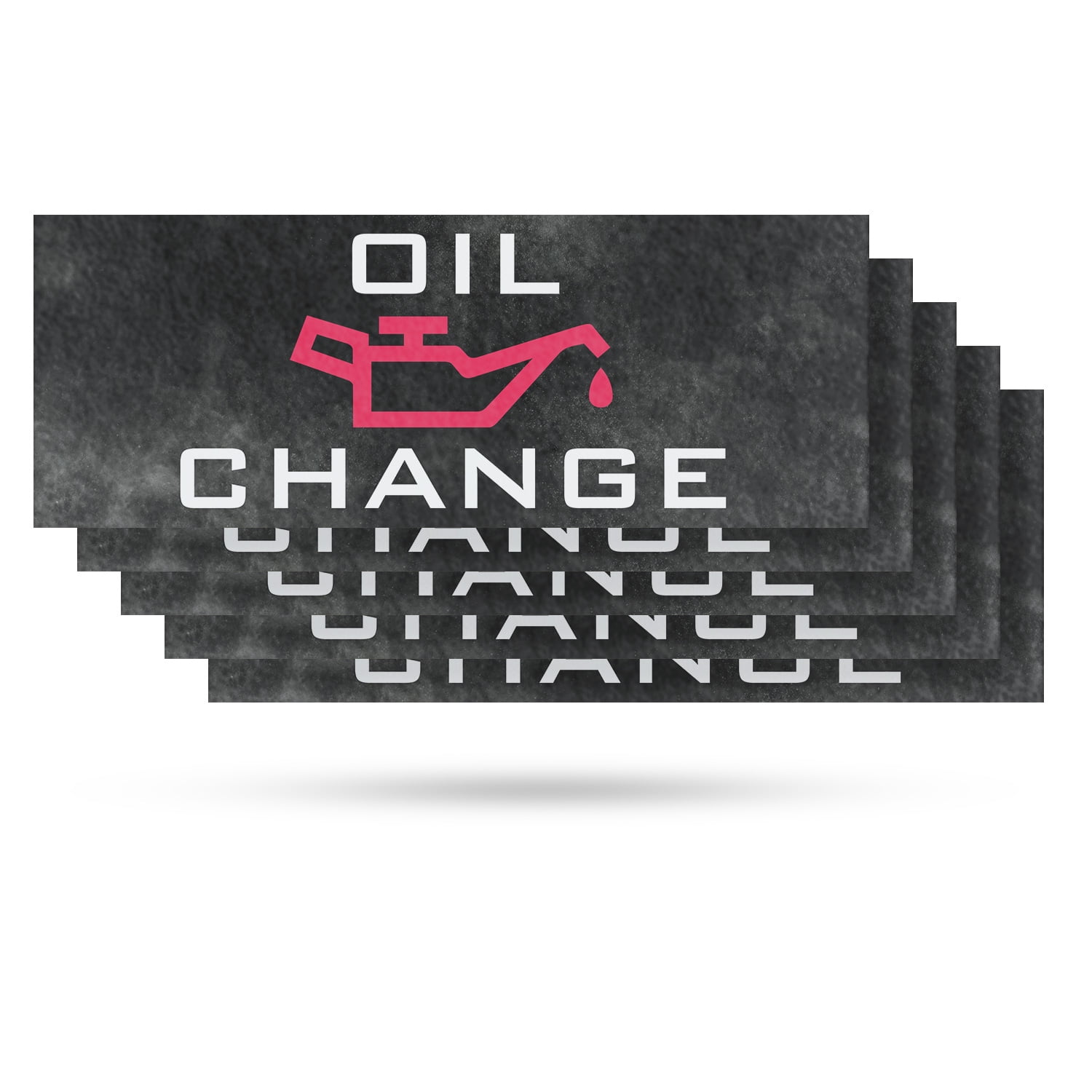 Oil Change Vinyl Decal 5 Pack of 24 Inch x 9 Inch Weatherproof Heavy ...