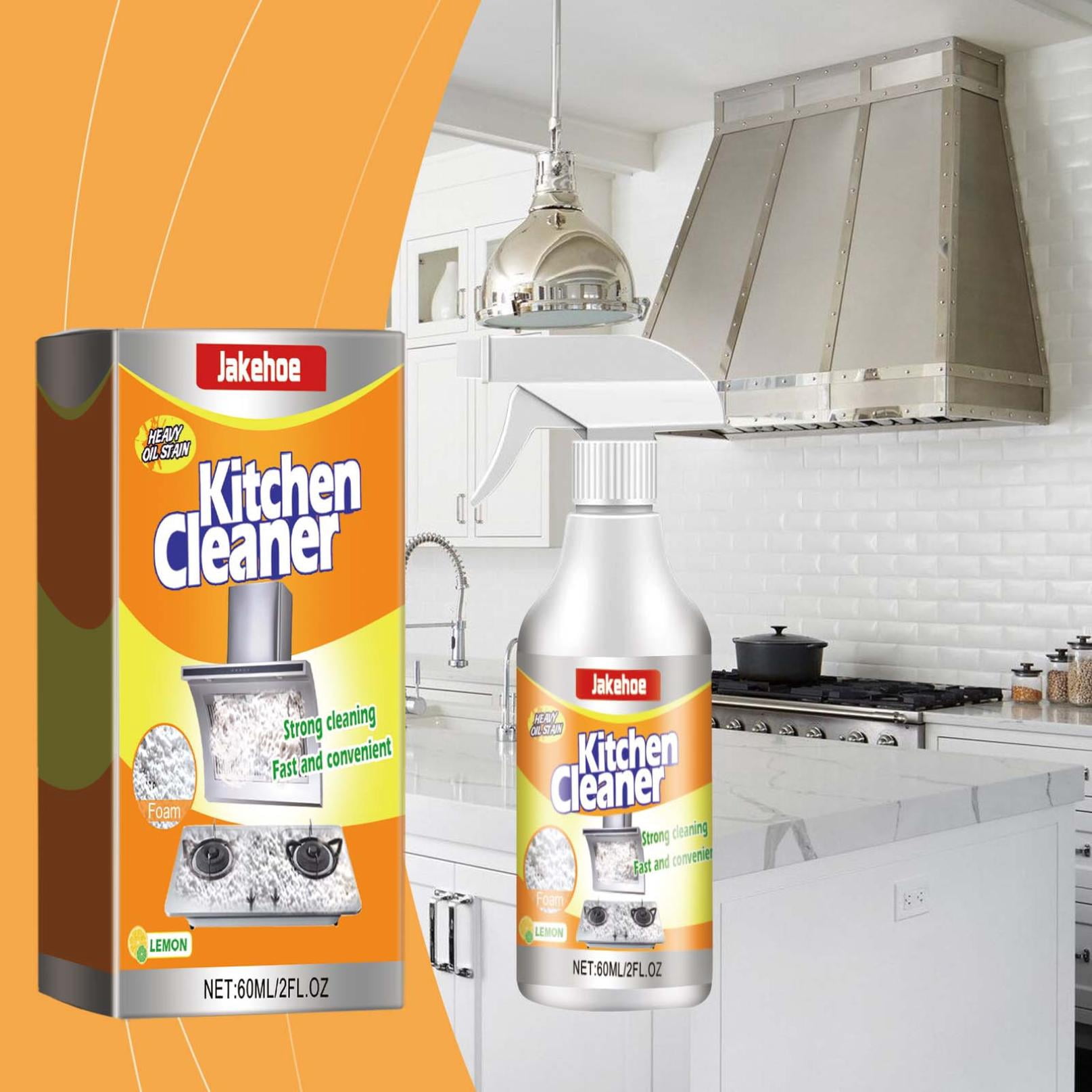 Oil Cleanser,Stove Top Cleaner,Powerful Kitchen Foam Cleaner - Stubborn ...